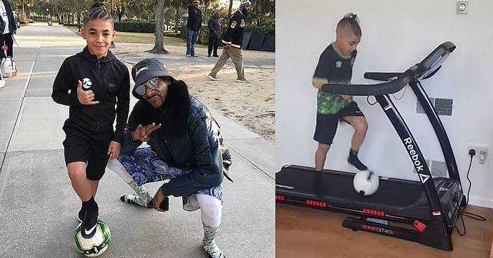 英國11歲男童示範跑步機上做運球訓練 網民：他怎樣辦到的？ | UPower